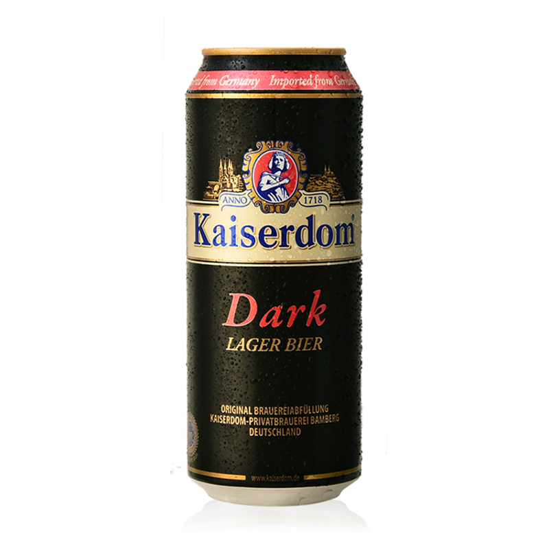 德国原装进口kaiserdom黑啤500ml*24听整箱装