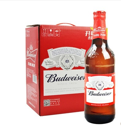 （只送北京）百威啤酒美式拉格460ml*6瓶