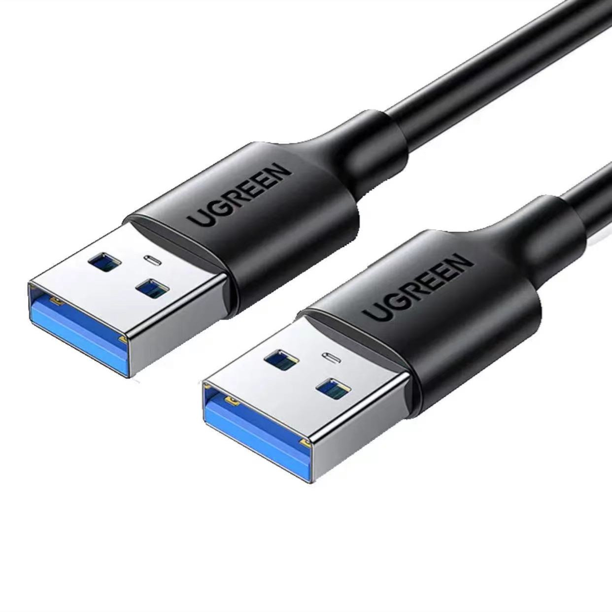 绿联US128 USB3.0数据线公对公 双头移动硬盘盒高速传输连接线1根