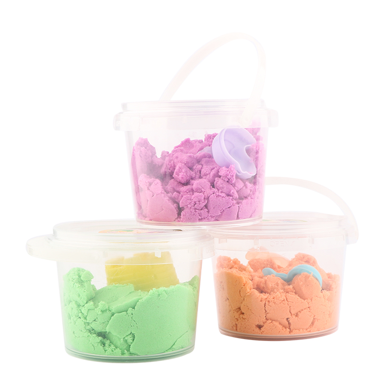 千丝泥太空沙彩泥魔力沙黏土194g颜色随机单盒