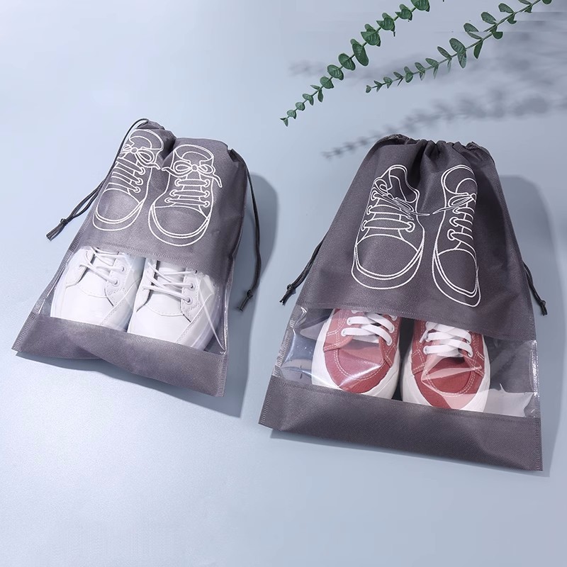 鞋袋鞋子收纳袋防尘袋旅行鞋包可视抽绳束口袋鞋袋居家整理鞋袋子