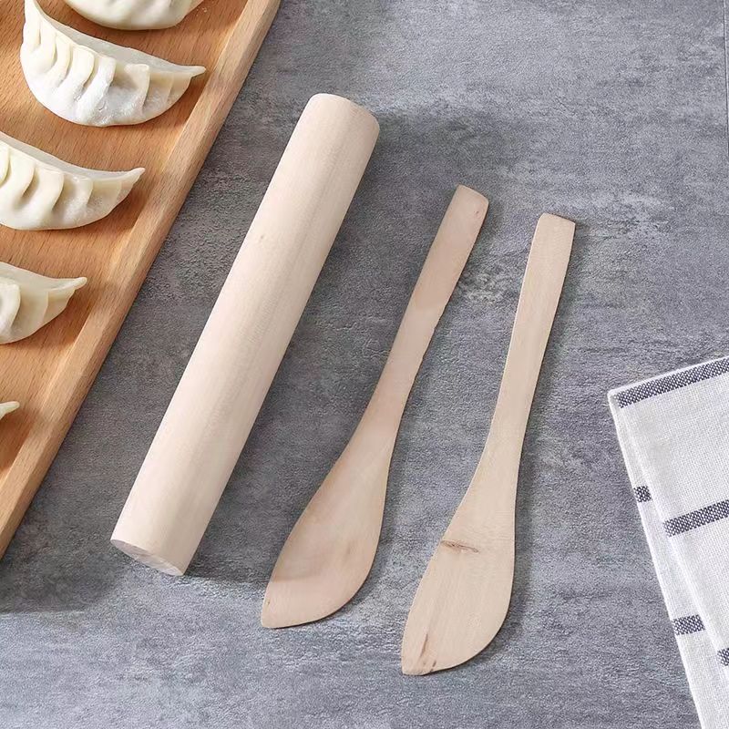 HL-0063 擀面棍 擀面杖 套装 包饺子挑肉馅工具 水饺工具 挑馅工具三件套