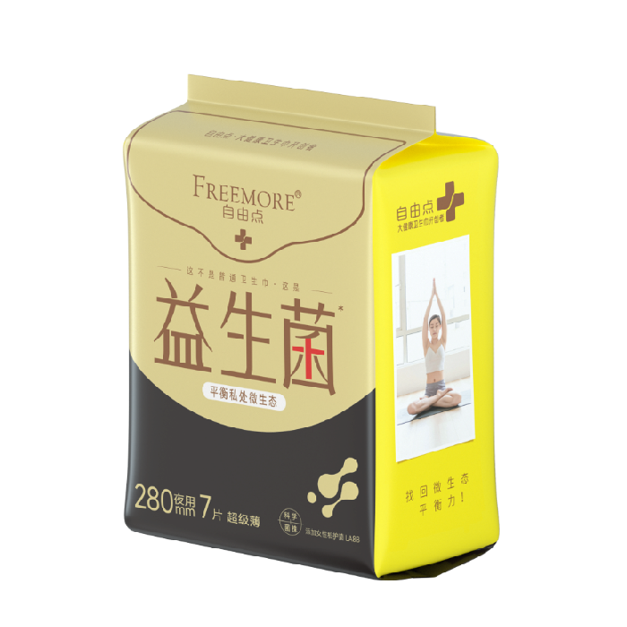 FREEMORE®自由点益生菌7片夜用卫生巾