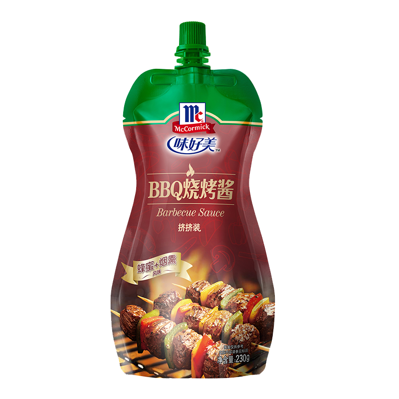 味好美BBQ烧烤酱230g挤挤装烧烤露营烧烤酱