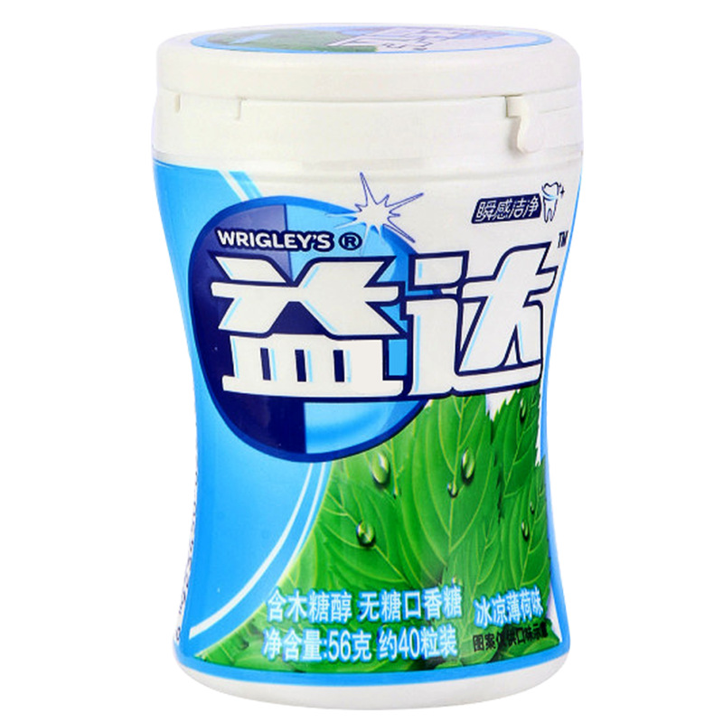 箭牌益达木糖醇冰凉薄荷40粒瓶装