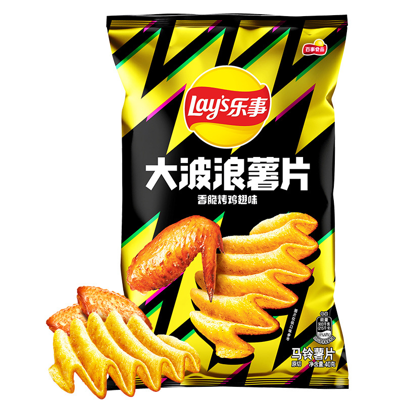 乐事大波浪薯片香烤鸡翅味40g