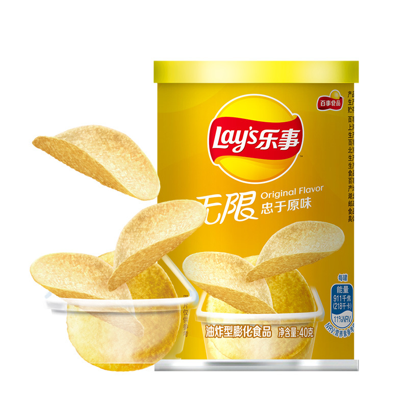 Lay’s/乐事无限薯片40g忠于原味单罐