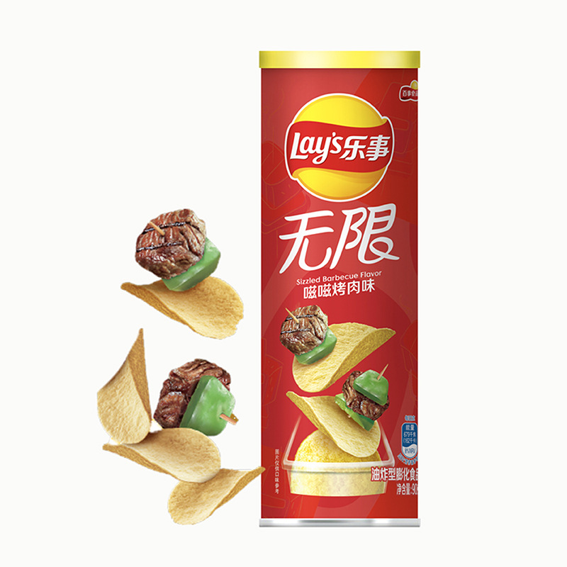 Lay’s/乐事无限薯片90g嗞嗞烤肉味单罐