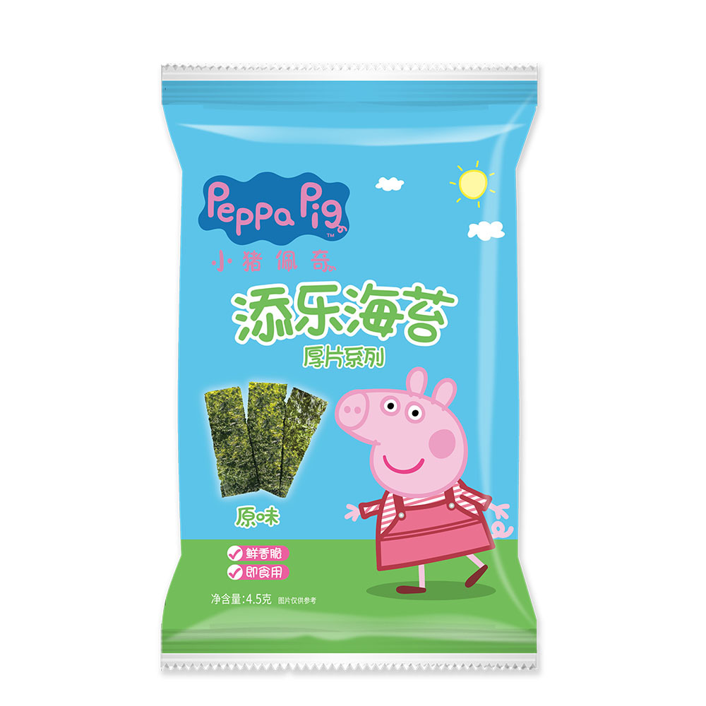 添乐卡通王小猪佩奇厚片海苔4.5g单包原味