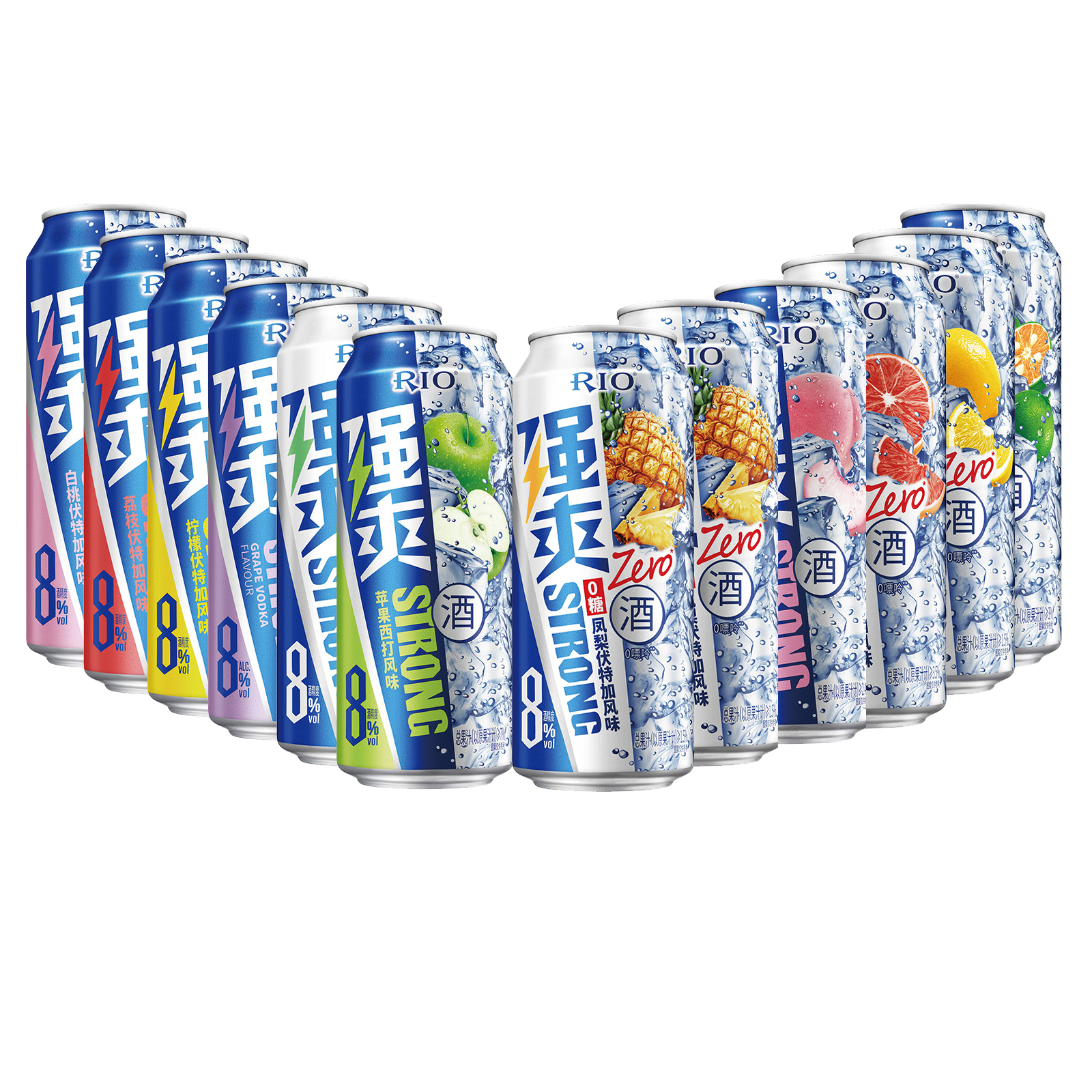 锐澳（RIO）强爽系列 8度 500ml*12听
