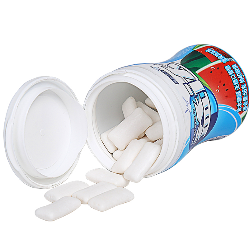 益达木糖醇无糖口香糖56g单瓶约40粒西瓜薄荷清爽西瓜味