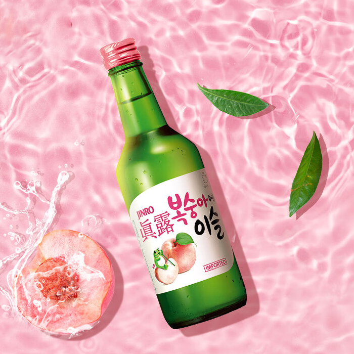 （只发广州）真露桃子味利口洒 （桃子真露）13度酒360ml*20瓶 原装进口