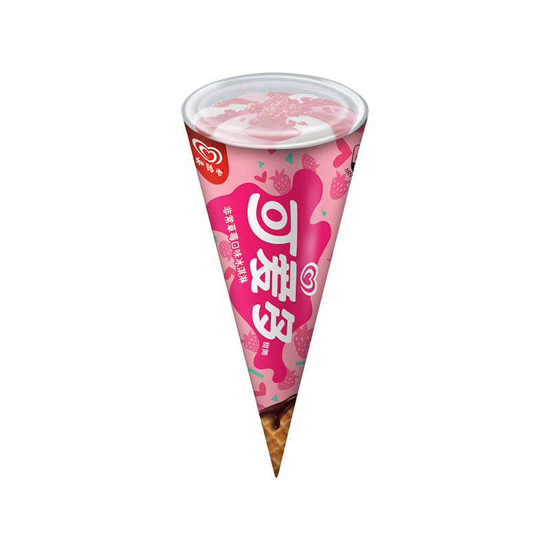 可爱多甜筒 草莓口味冰淇淋单支装 (67G)24支