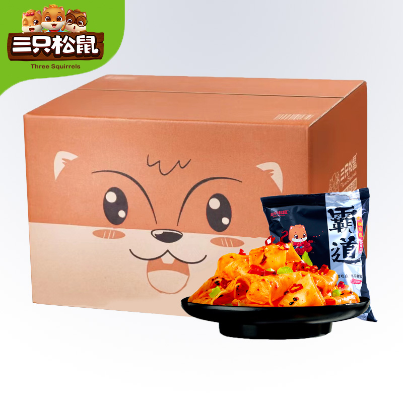 WHJK三只松鼠地域美食_霸道红油面皮/++/115g*1箱（20袋）