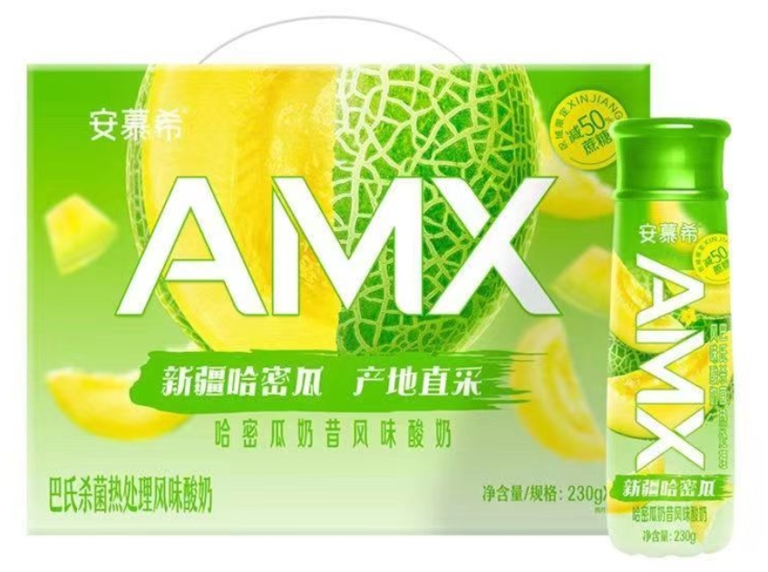 安慕希AMX新疆哈密瓜奶昔风味酸奶230g*10瓶整箱