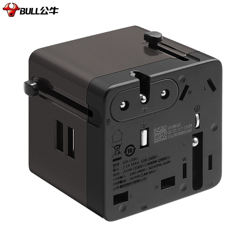 公牛（BULL） 全球通用USB转换器插座GN-L08