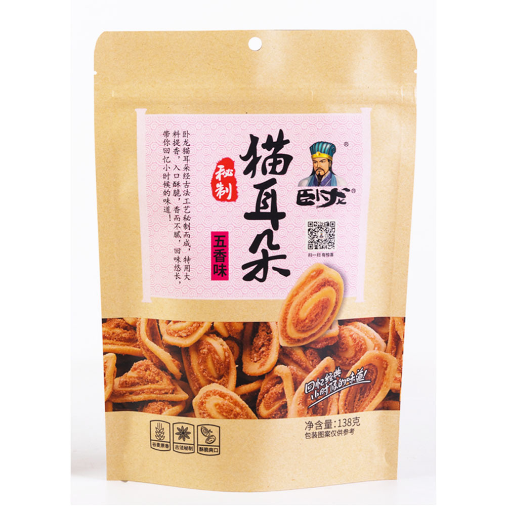 卧龙猫耳朵138g（五香)