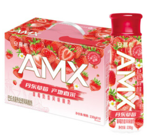 1*10*230g安慕希AMX丹东草莓风味酸奶