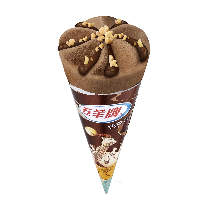 五羊牌甜筒巧克力味雪糕73g*12支/件