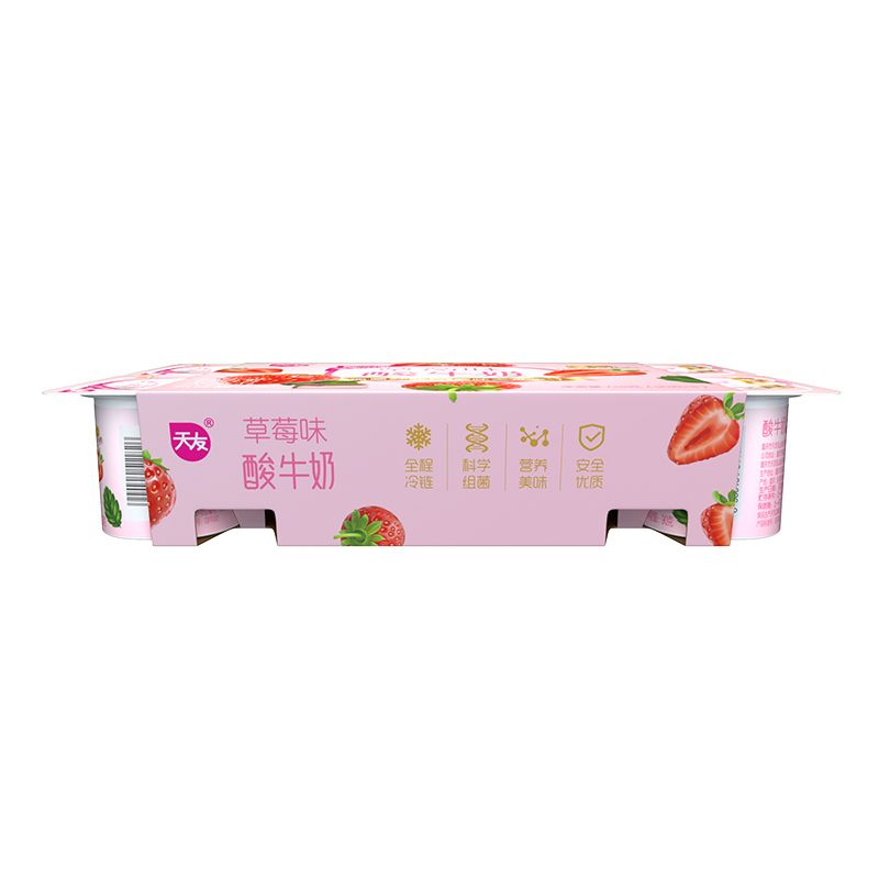 天友草莓味酸牛奶90g*8