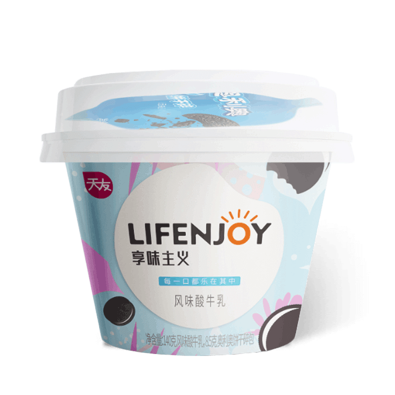 天友享味主义享乐杯饼干碎风味酸牛乳140g+8.5g
