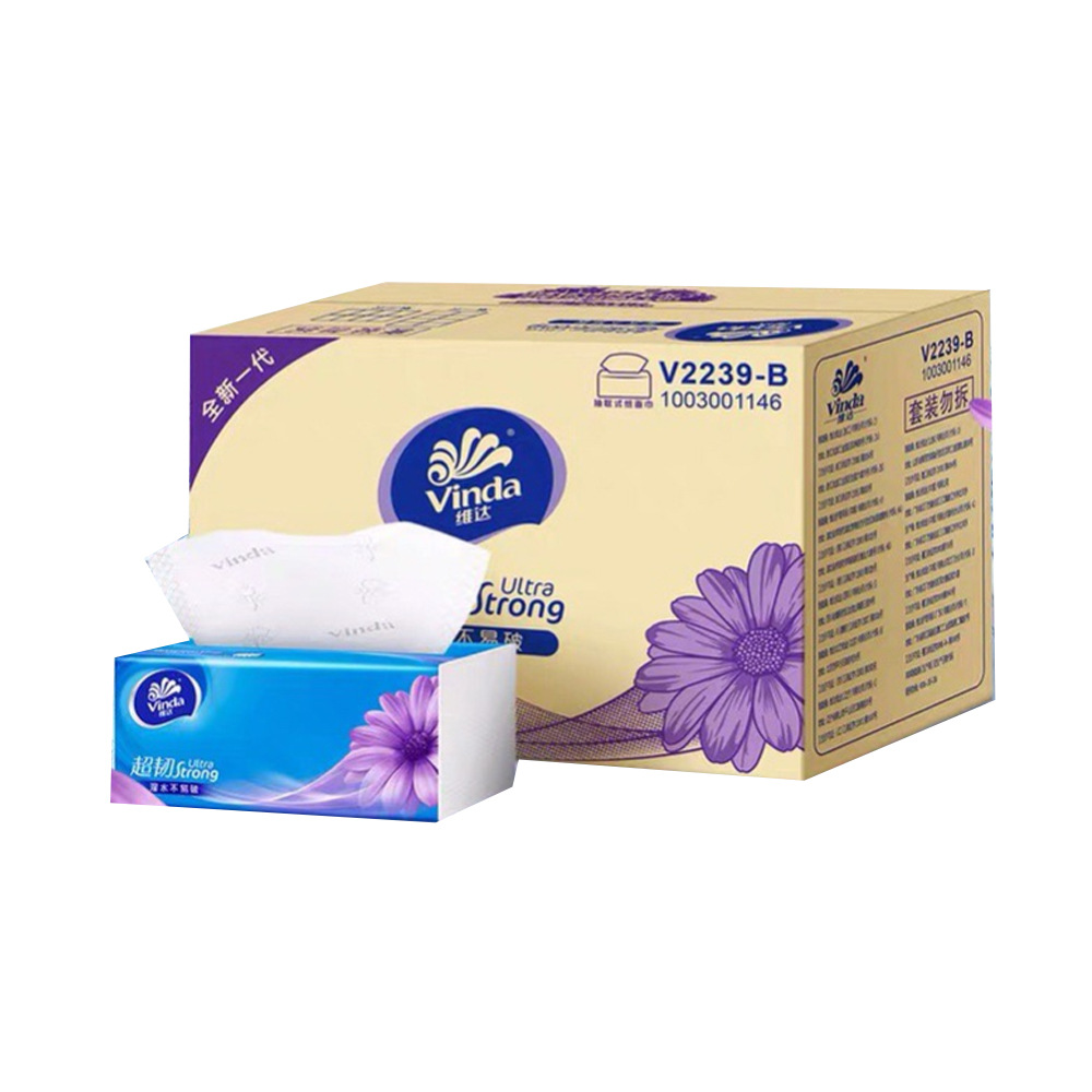 Vinda/维达V2239超韧S码抽纸3层130抽*24包