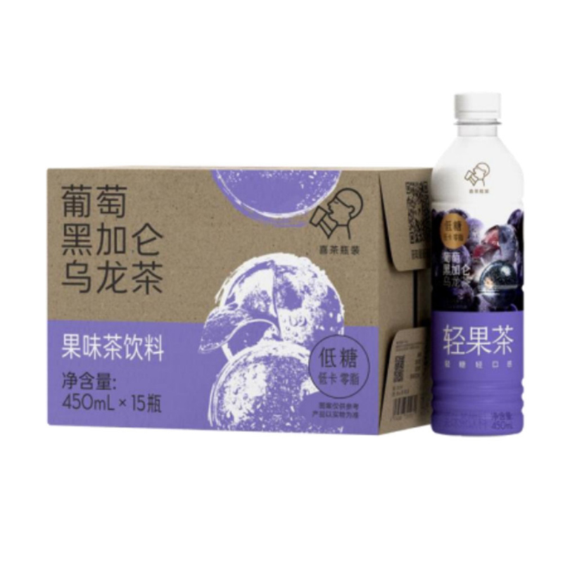 喜茶葡萄黑加仑乌龙茶450ml*15瓶/箱