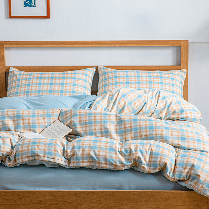 无印良品水洗色织提花四件套-斐乐生活 MUJI-TJ23-11