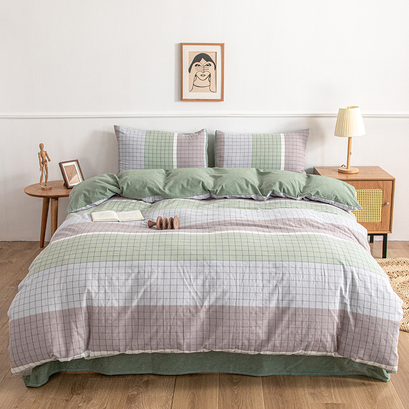 无印良品水洗色织全棉四件套-艺术格调 MUJI-TJ23-08