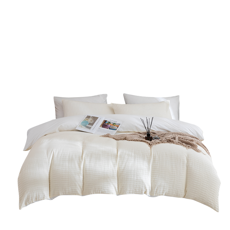 无印良品水洗全棉泡泡纱四件套-简尚风情 MUJI-TJ23-10