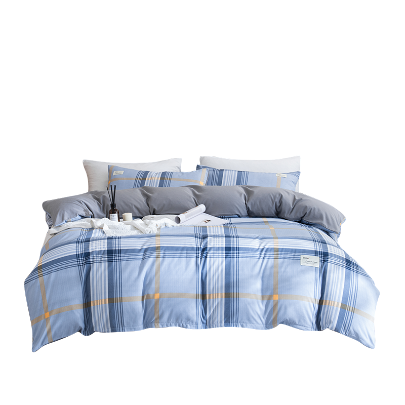 无印良品亲肤水洗棉四件套-英伦格调MUJI-TJ23-05