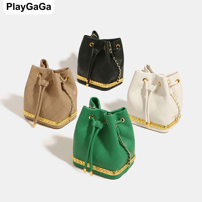 playGaGa轻奢品牌包包女包斜挎包女士单肩包时尚手拎水桶包30405
