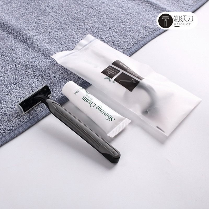 一次性手动剃须刀刮胡酒店浴场套装用品内含剃须膏 1套/份