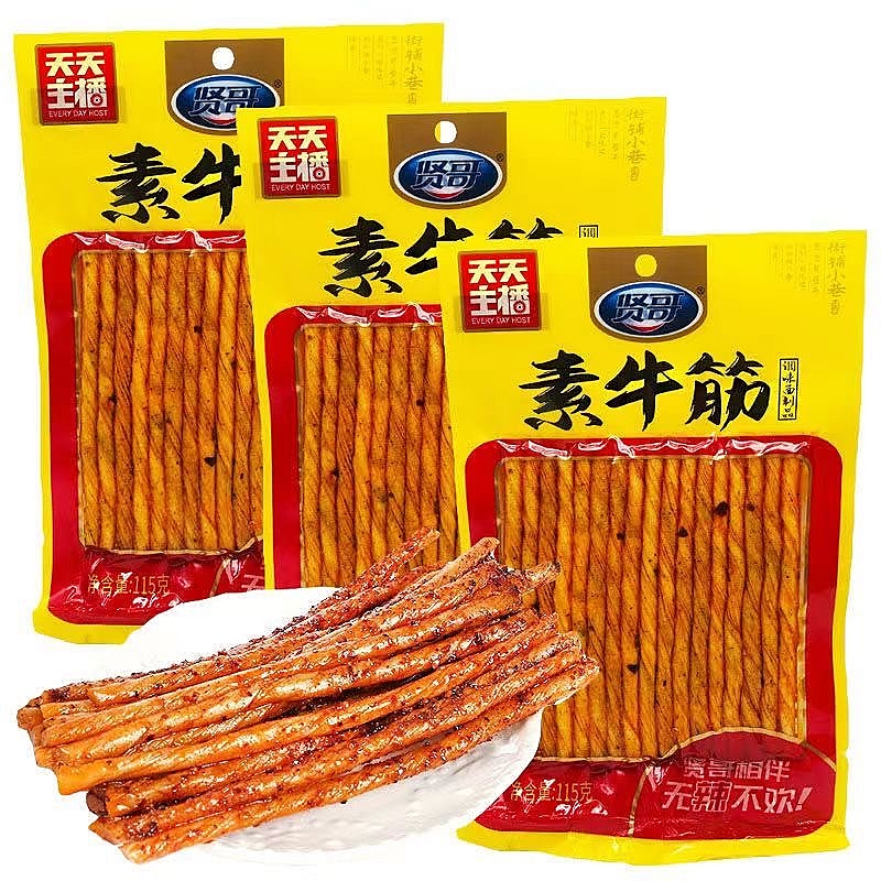 贤哥辣条素牛筋115g*10袋