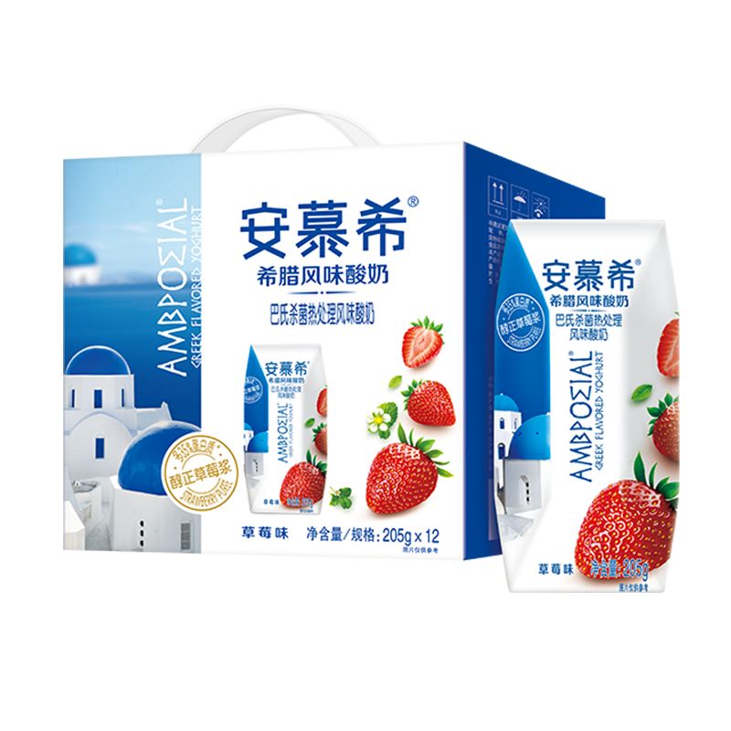 伊利安慕希草莓味205g*12盒/提