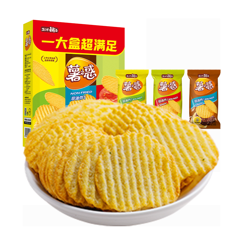 盐津铺子186g焙烤薯片（混合口味）-12盒版