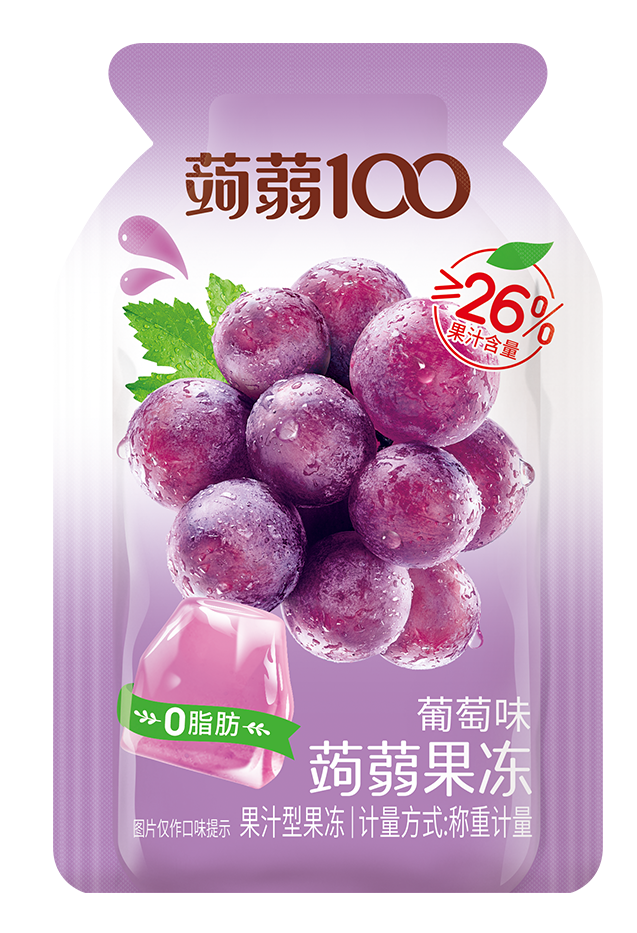 盐津铺子112g蒟蒻满分蒟蒻果冻（葡萄味）