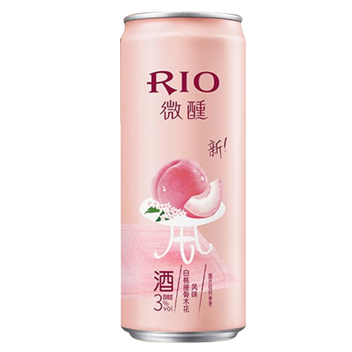 锐澳/RIO微醺小美好系列 白桃接骨木花风味鸡尾酒3度330ml