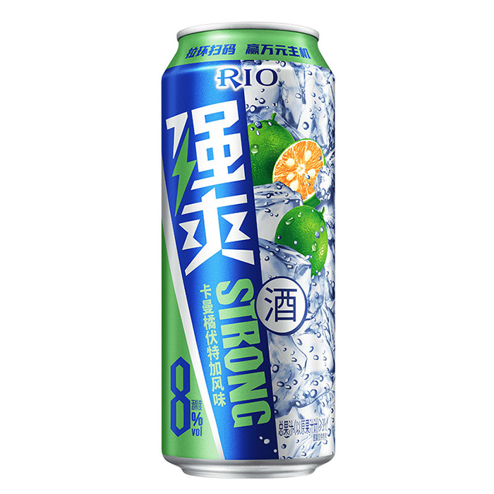 锐澳 强爽8度卡曼橘味伏特加鸡尾酒 500ml/罐
