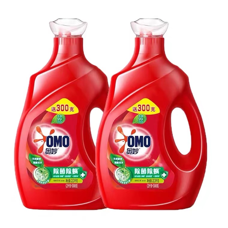 奥妙酵素洗衣液 深层洁净 除菌除螨 2kg+300g/瓶