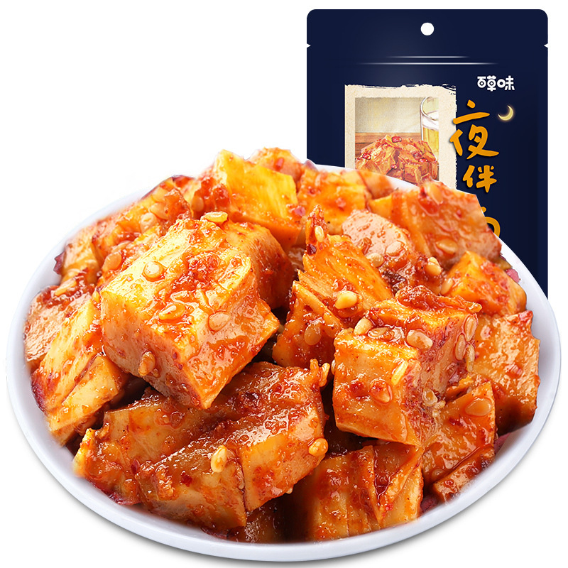 满388包邮【5袋起订】【百草味】牛板筋 125g(麻辣味)