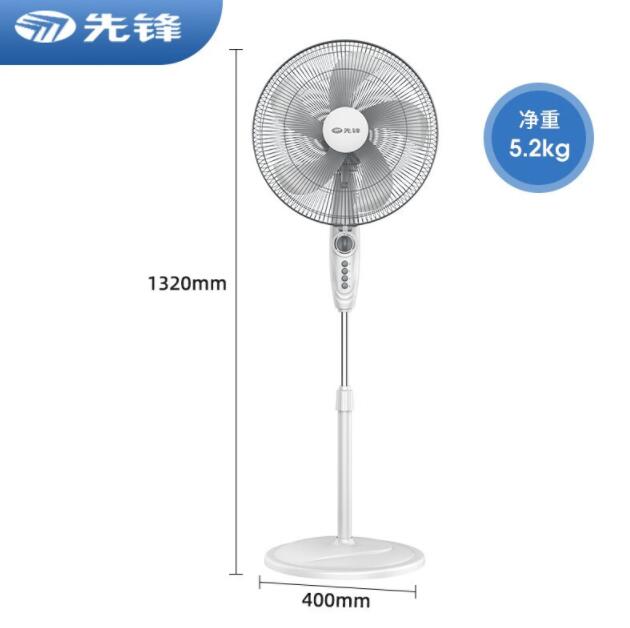 先锋 落地扇大风量风扇立式广角摇头电扇定时机械风扇 FS40-11B