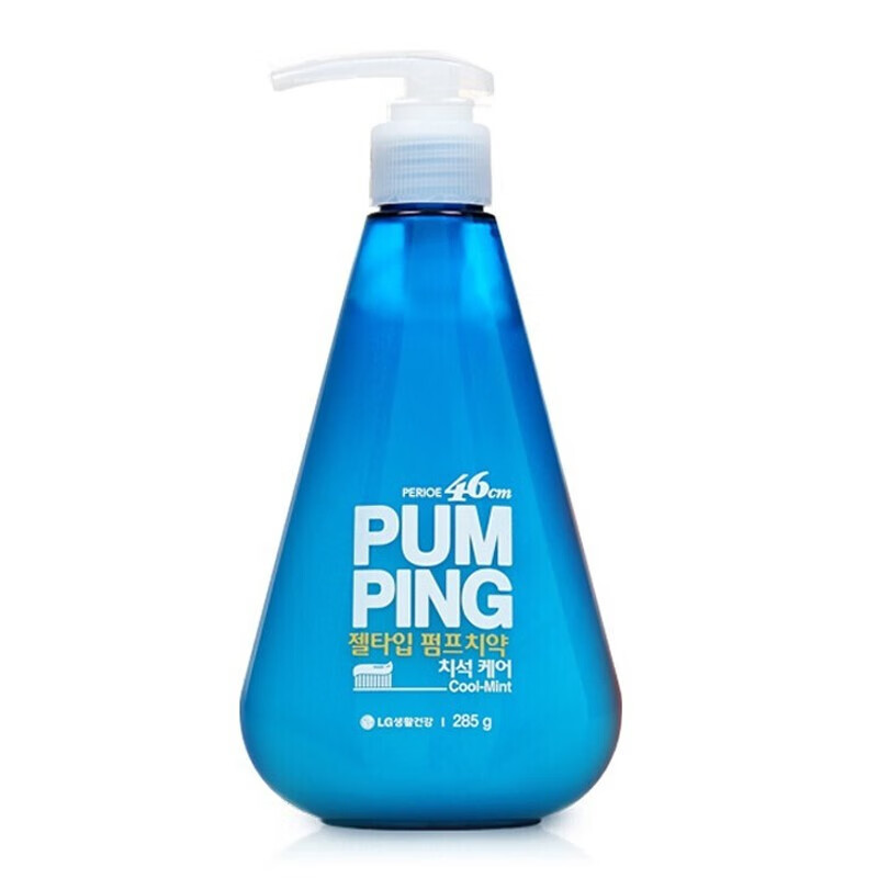 倍瑞傲（PERIOE）韩国LG进口派缤牙膏285g 液体按压式牙膏清新口气牙龈护理大容量 冰蓝薄荷285g