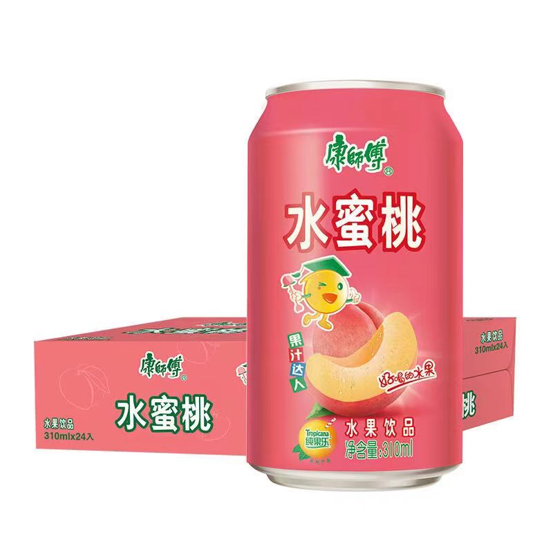 康师傅 水蜜桃310ml*24罐 果味饮料