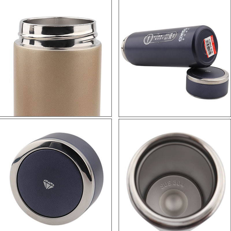 真空不锈钢304保温杯直杯商务杯520ml颜色随机单个