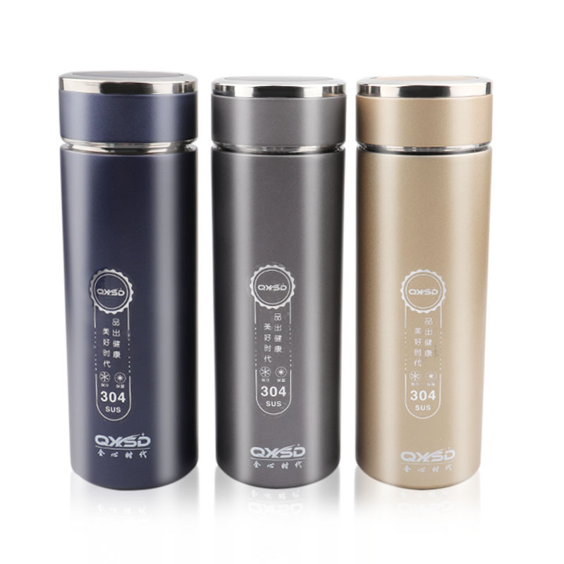 真空不锈钢304保温杯直杯商务杯520ml颜色随机单个