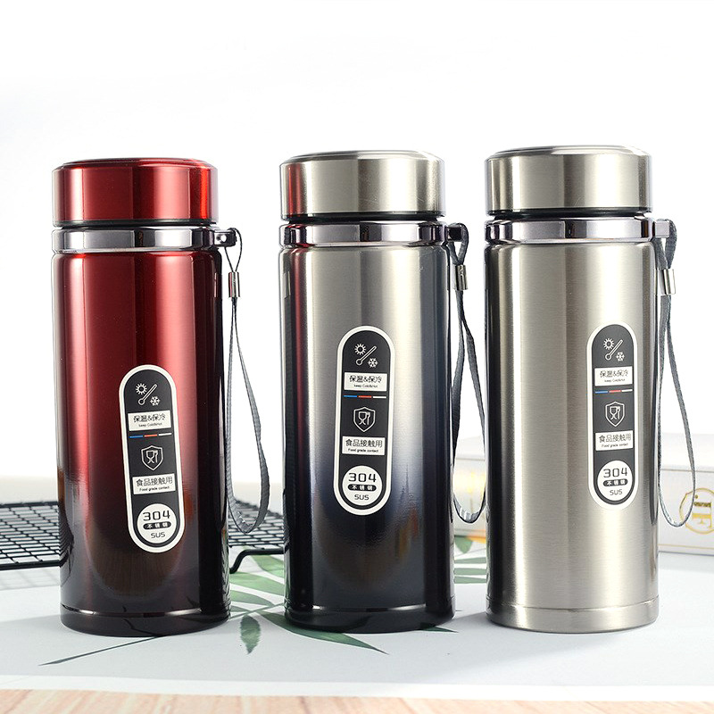 304不锈钢吊带保温杯水杯800ml颜色随机单个