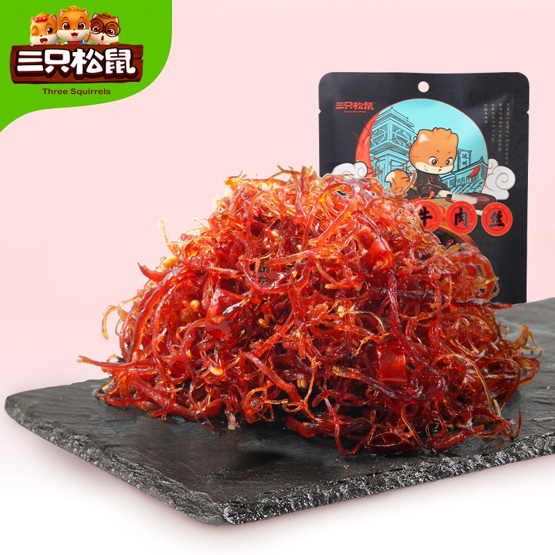 WHJK三只松鼠麻辣灯影牛肉丝100g