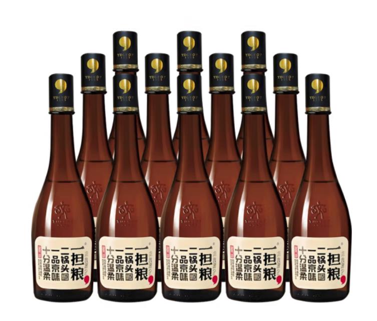 一担粮老北京二锅头 逗号款 白酒 42度 清香型 480ml*12瓶 整箱