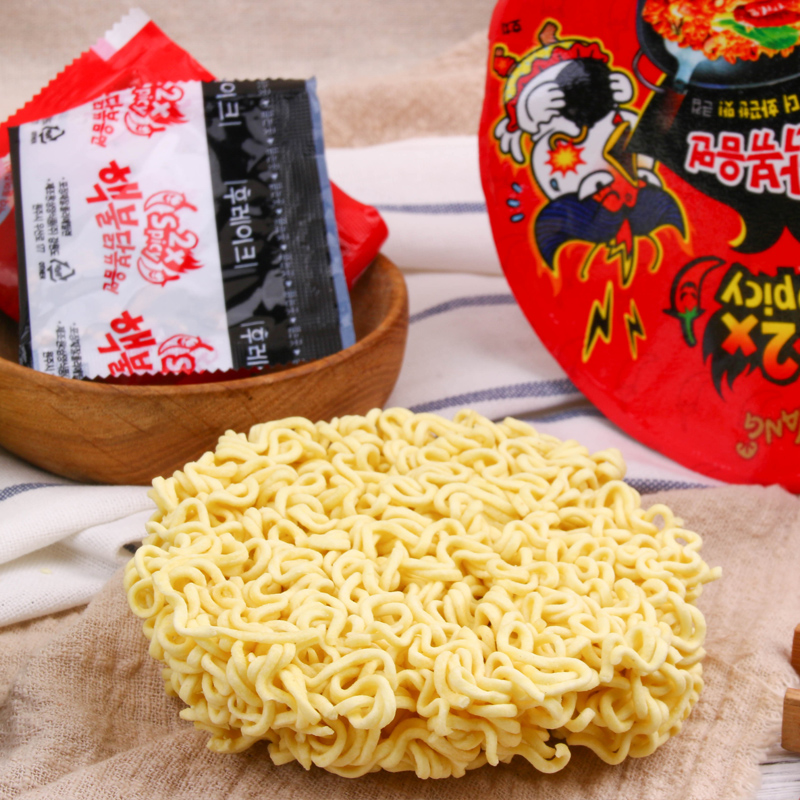 韩国进口三养火鸡面方便面双倍辣鸡肉味拌面碗面速食泡面105g*16整箱